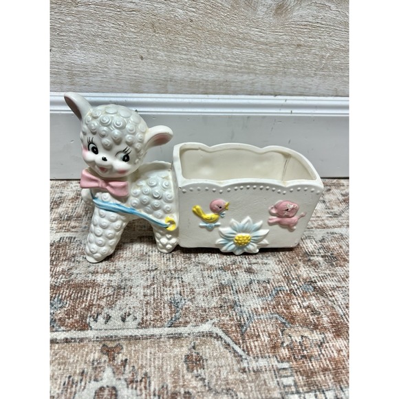 Inarco | Art | Vintage Inarco Ceramic Lamb Planter Nursery Flowers Baby ...